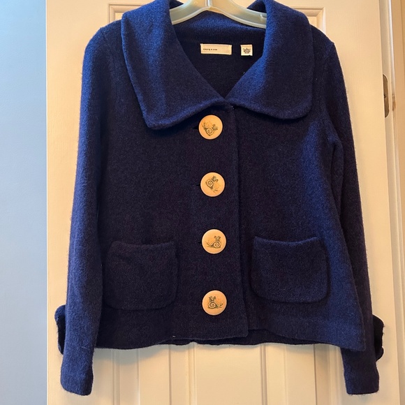 Sleeping on Snow | Sweaters | Fabulous Deep Blue Jacket | Poshmark